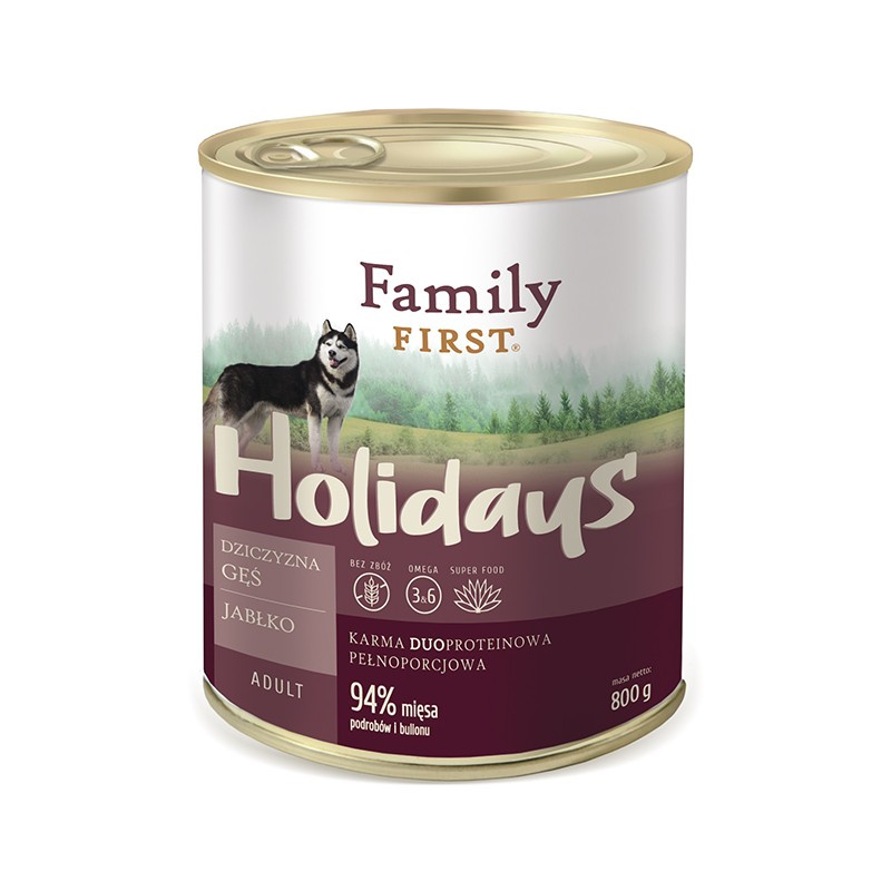 Family First Holidays z dziczyzną, gesią i jabłkiem 800g | Zooperia.pl