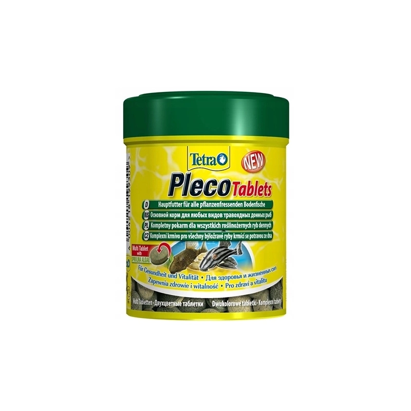 Tetra Pleco Tablets 275 Tab. Pokarm Tonące Tabletki Dla Ryb Dennych ...